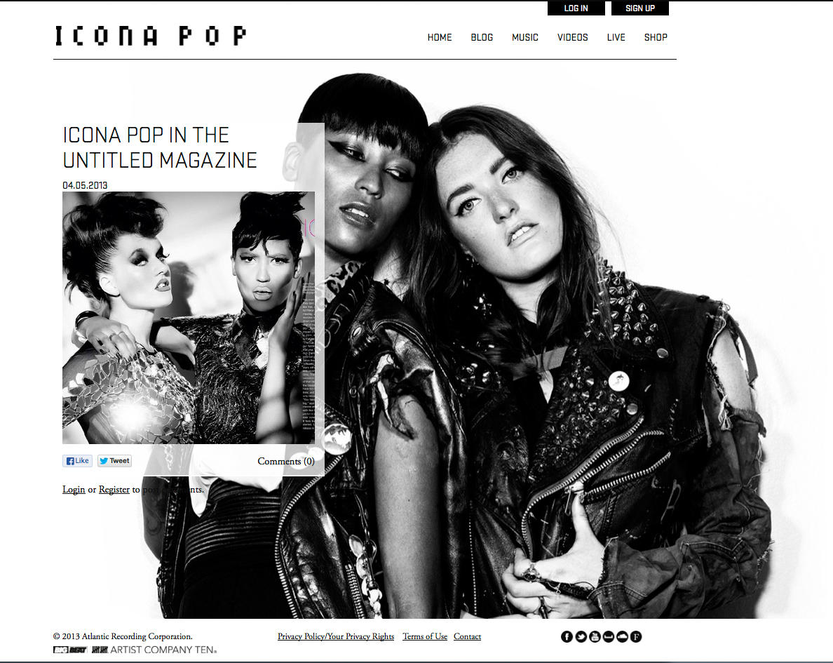ICONA POP IN THE UNTITLED MAGAZINE | THE UNTITLED MAGAZINE