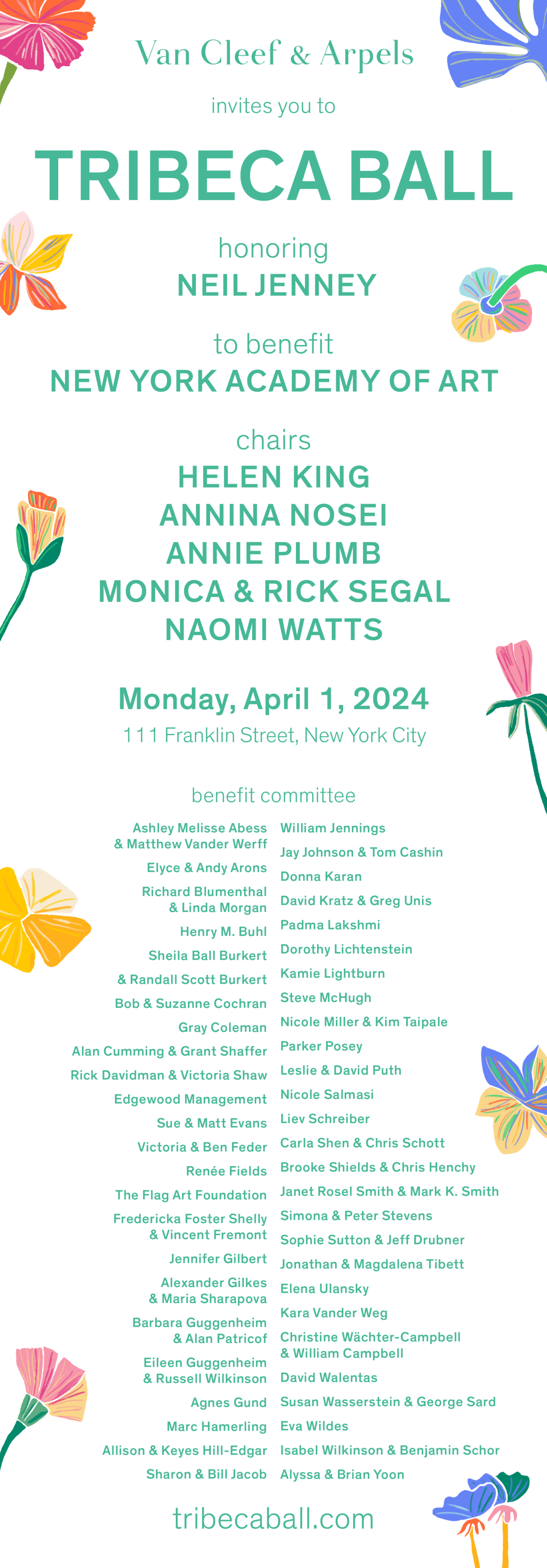 NEW YORK ACADEMY OF ART’S ANNUAL TRIBECA BALL TO HONOR ARTIST NEIL ...